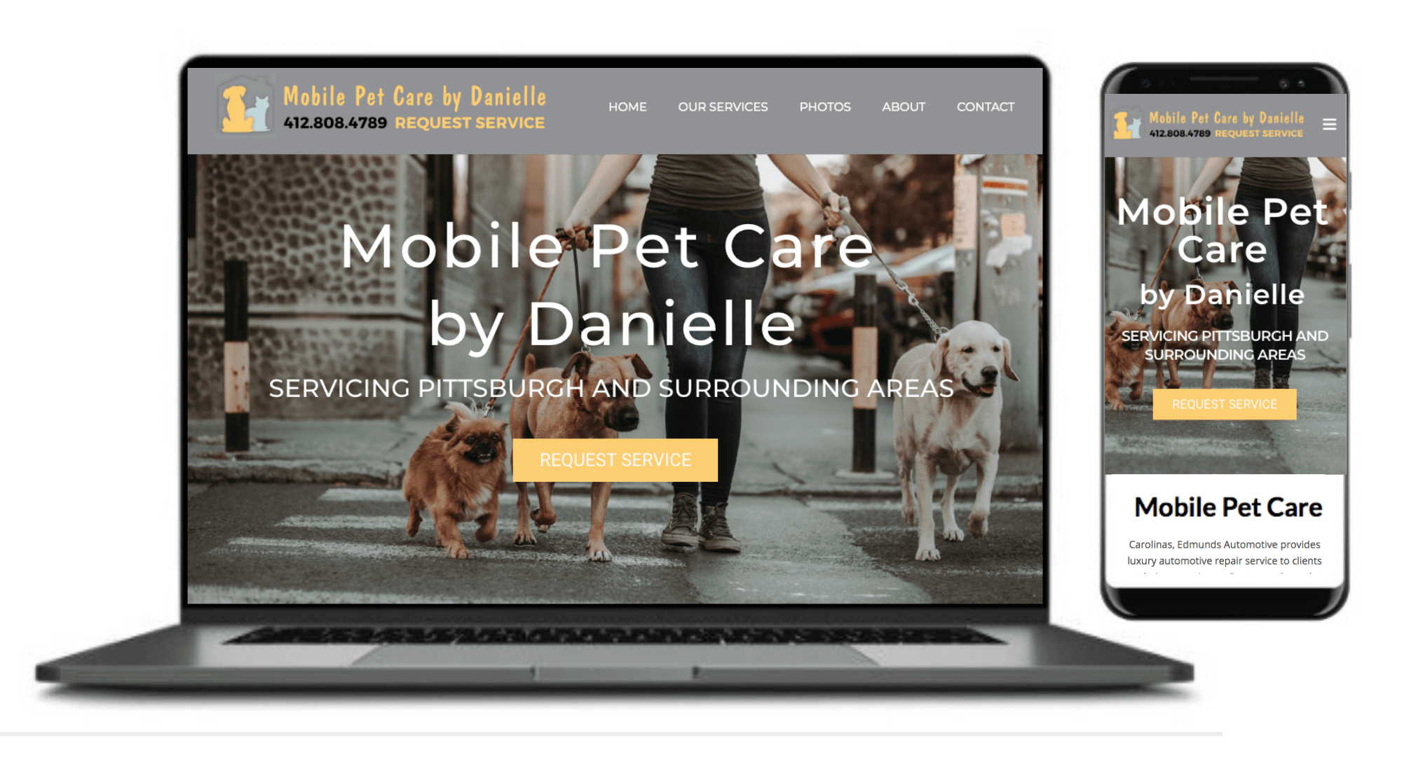 Pet Care Web Design Sample Digital Marketing Agency